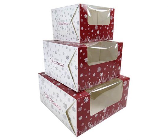 Custom Printed Christmas Cake Boxes | Wholesale Christmas Cake ...
